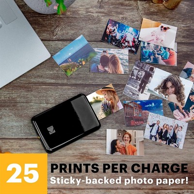 Kodak Step Mobile Instant Photo Printer 2x3" (black) & Zink Photo Paper ...