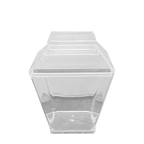 Smarty Had A Party 3.5 Oz. Clear Square Disposable Plastic Mini Cups ...