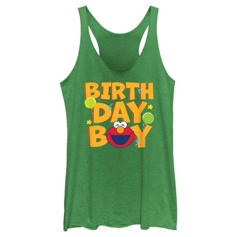 Women's Sesame Street Birthday Boy Elmo Racerback Tank Top : Target