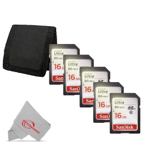 SanDisk Ultra 16GB Class 10 SDHC UHS-I Memory Card up to 80MB/s SDSDUNC ...