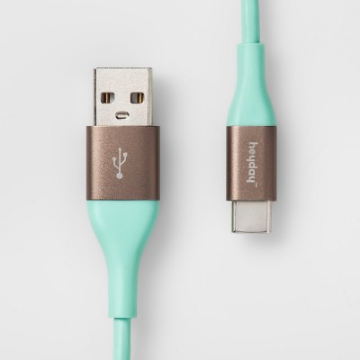 heyday™ USB-C to USB-A TPU Cable 10ft - Teal/Gold As low as $ 11.48 ...