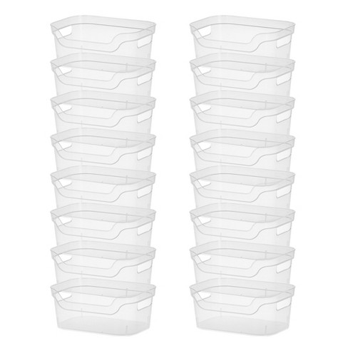 Sterilite 5.25x9.5x13 In Medium Polished Open Scoop Front Storage Bin W ...