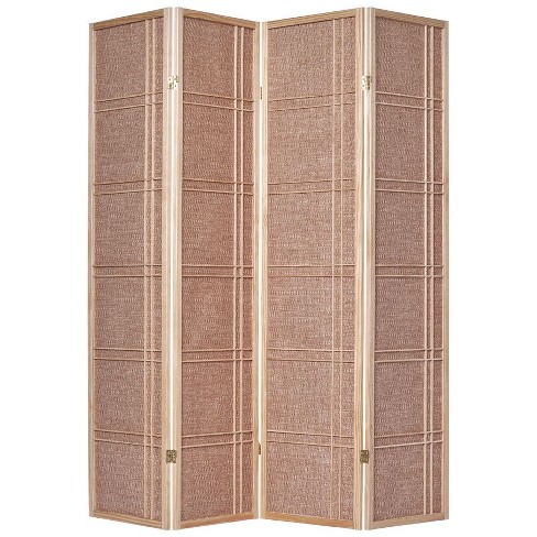 Legacy Decor 4 Panels Privacy Room Divider Rattan Cane Webbing Insert ...