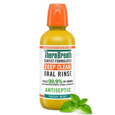 TheraBreath Deep Clean Mouthwash - Fresh Mint - 16 fl oz : Target