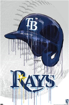 Trends International Mlb Tampa Bay Rays - Drip Helmet 22 Framed Wall ...