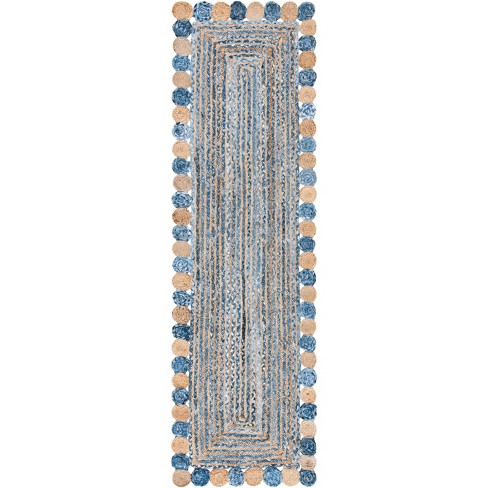 Cape Cod Cap201 Hand Woven Runner Rug - Blue/beige - 2'3"x8' - Safavieh ...
