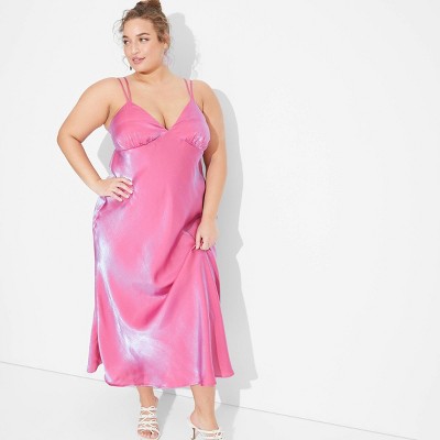 Women's Mini Slip Dress - Wild Fable™ Pink Floral 1x : Target