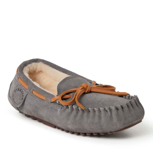 Fireside By Dearfoams Kid's Parke Genuine Shearling Moccasin : Target