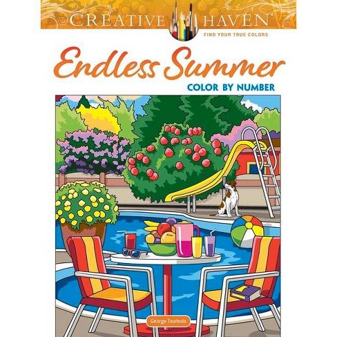 Creative Haven Endless Summer Color By Number - (adult Coloring Books ...