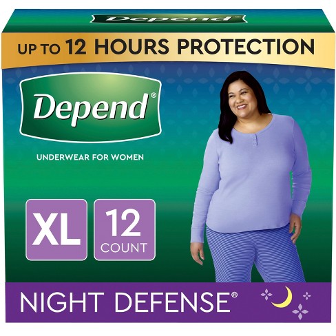 Depend Night Defense Adult Incontinence Underwear For Women - Overnight ...