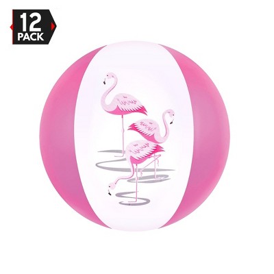 Big Mo's Toys Flamingo Inflatable Beach Balls - 12 In - 12 Pack : Target