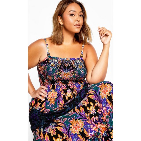 Women's Plus Size Island Breeze Dress - Black | City Chic : Target