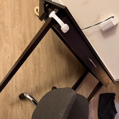 Paulo Wood Writing Desk With Drawer Black - Threshold™ : Target