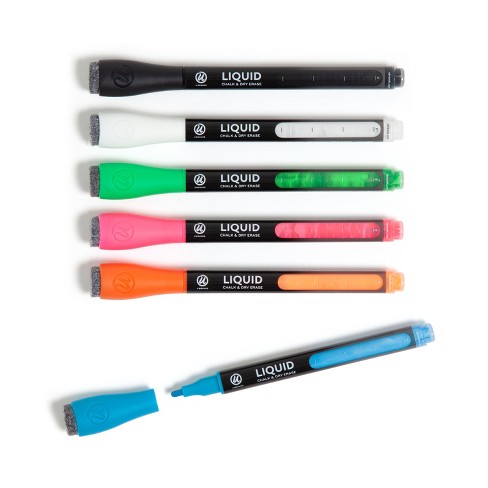 U Brands 6ct Liquid Chalk & Dry Erase Markers: Assorted Colors For ...