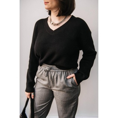 Women's V-neck Sweater - Lucy Paris L : Target