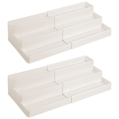 mDesign Expandable Vitamin Rack, Bathroom Storage Organizer, 2 Pack ...