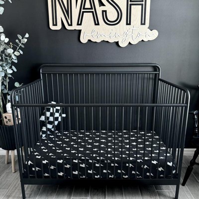 Delta Children Hayden 5-in-1 Convertible Metal Crib - Matte Black : Target