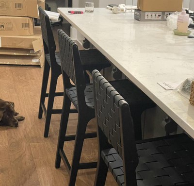 Ceylon Woven Counter Height Barstool Brown/natural Wood - Threshold ...