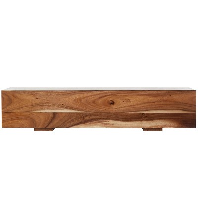 Contemporary Wood Block Bench Brown - Olivia & May : Target