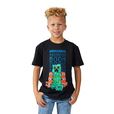 Minecraft Crew Neck Short Sleeve Boy's T-Shirt : Target