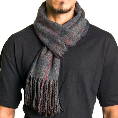 Alpine Swiss Mens Plaid Scarf Ultra-soft Winter Shawl Warm Lightweight ...