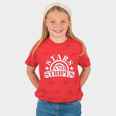 Stars and Stripes Arched - Youth Short Sleeve Star Tee : Target