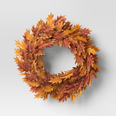 Nearly Natural 24” Fall Hydrangea Wreath : Target