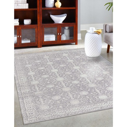 Unique Loom 3' 6 X 5' 6 Florence Timeless Gray Rectangle Area Rug : Target