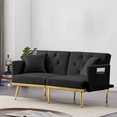 Costway Foldable Floor Sofa Bed 6-position Adjustable Couch W/ 2 ...