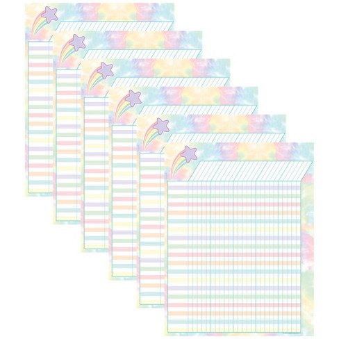 Teacher Created Resources® Pastel Pop Incentive Chart, Pack Of 6 : Target