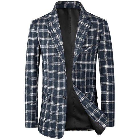 Lars Amadeus Men's Color Block Business Office Checked Patterned Sports ...