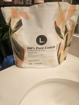 L . Organic Cotton Topsheet Ultra Thin Extra Coverage Panty Liners ...
