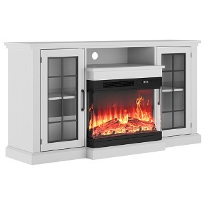 Garvee 59" Fireplace TV Stand with 24" Electric Fireplace, LED Light ...
