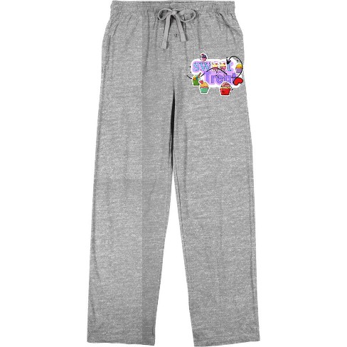 Sweet Treats Cupcake Stickers Men's Heather Gray Sleep Pajama Pants-xxl ...