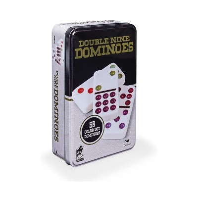 Dominoes - Double Nine (black & White Tin) Board Game : Target