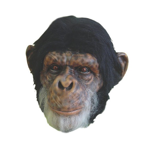 Chuck Jarman Adult Realistic Chimpanzee Costume Mask - - Brown : Target