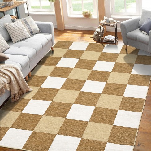 Modern Geometric Plaid Area Rugs For Living Room Bedroom Contemporary ...