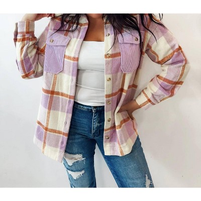 Men's Corduroy Checkered Shacket Top - Dear Lover : Target