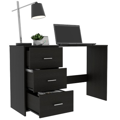 MaseiKar Classic 3 Drawers Writing Desk -Black : Target