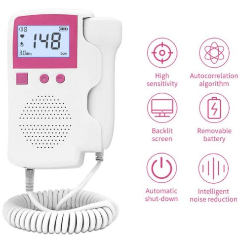 Springbud Fd 350b Fetal Heart Doppler Upgraded 3mhz Probe - Pink : Target