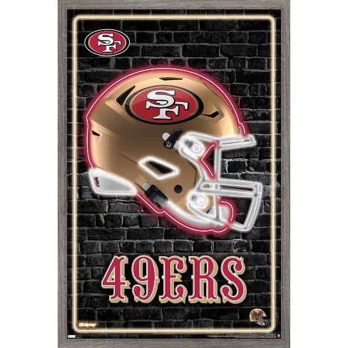 Trends International Nfl San Francisco 49ers - Neon Helmet 23 Framed ...