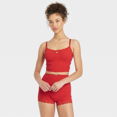 Women's Waffle Brami - Colsie™ Red Xl : Target