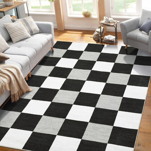Modern Geometric Plaid Area Rugs For Living Room Bedroom Contemporary ...