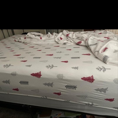 Great Bay Home Cotton Printed Flannel Sheet Set (queen, Checkered Moose ...