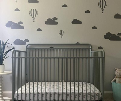 Delta Children Hayden 5-in-1 Convertible Metal Crib - Matte Black : Target