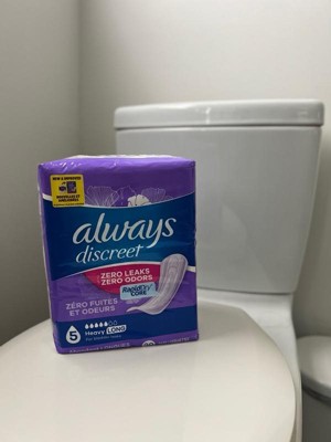 Always Discreet Incontinence Pads - 5 Drop Extra Heavy Long Pads ...