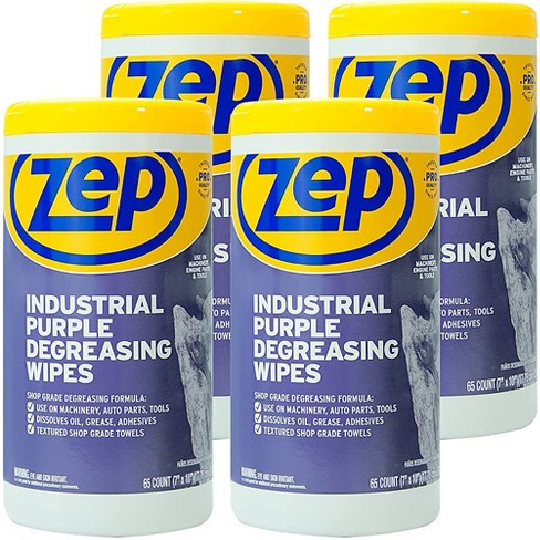 Zep Industrial Purple Heavy-duty Degreasing Wipes (65 Wipes Per ...