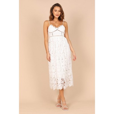 Petal And Pup Womens Francheshca Midi Lace Dress - White Lace M : Target