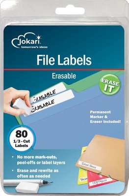 Jokari Erasable File Labels With Pen - Streamline Your Filing System ...