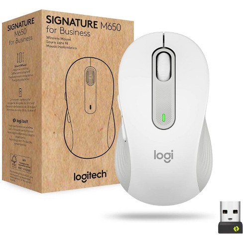 Logitech Signature M650 For Business Medium Wireless Mouse Off White ...